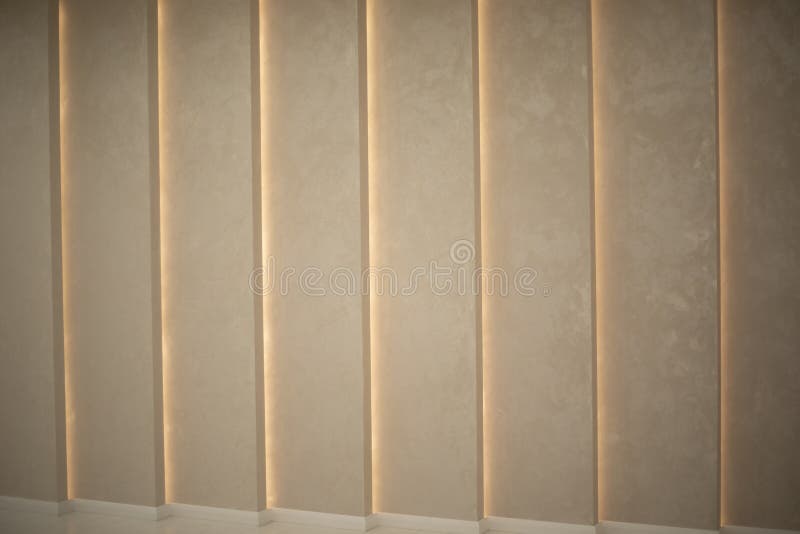 Backlit Wall. Ribbed Wall in the Interior Stock Photo - Image of idea ...