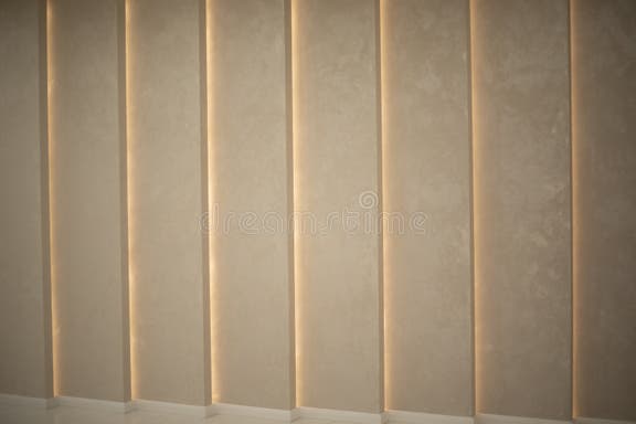 Backlit Wall. Ribbed Wall in the Interior Stock Photo - Image of idea ...