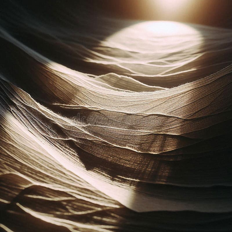 Backlit Wrinkled Fabric Texture in Multiple Layers Stock Illustration ...