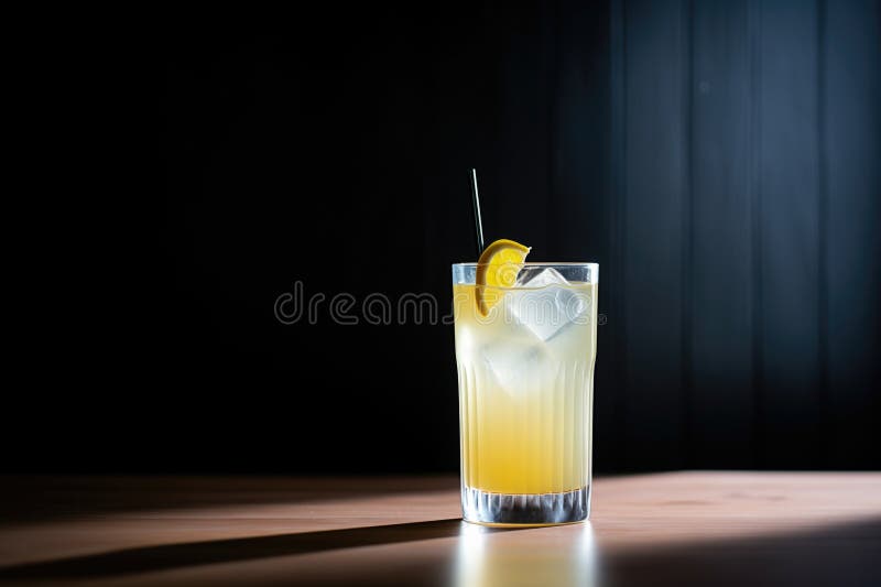 Backlit Yellow Cocktail, Silhouette Effect Stock Photo - Image of ...
