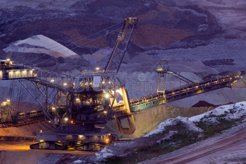 Backloader in Open-cast Mine Stock Image - Image of browncoal ...