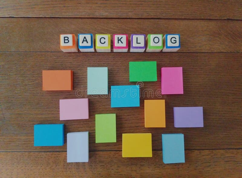 Backlog Word in Colorful Letters with Requirements.Concept. Stock Image ...