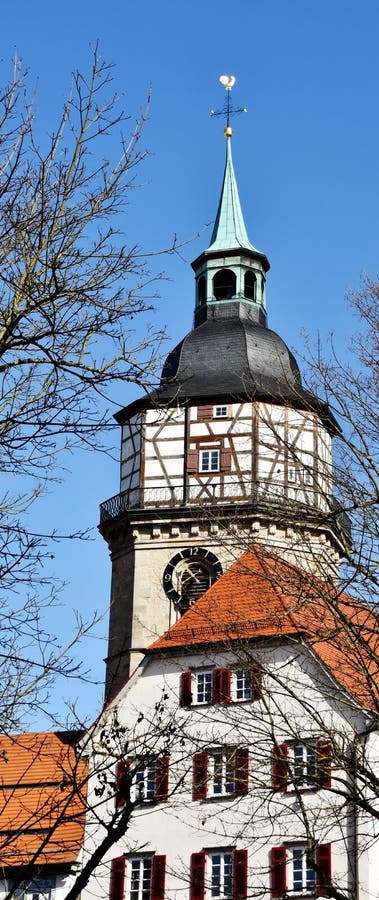 Backnang City Tower stock photo. Image of city, germany - 145822116