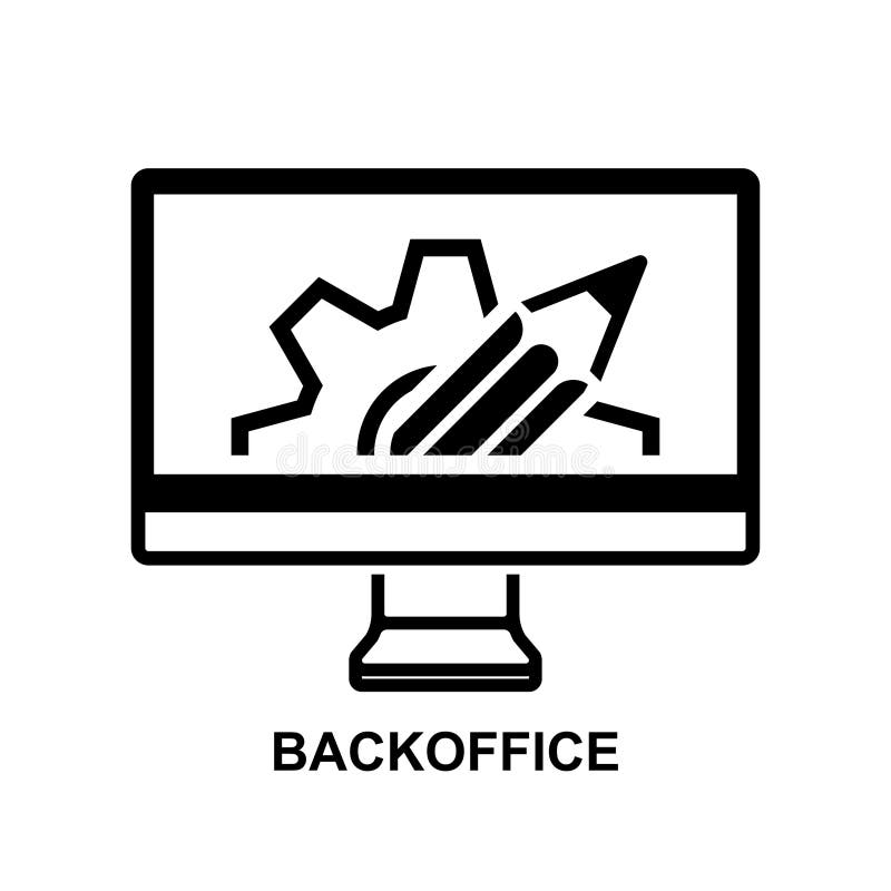 Backoffice Icon Isolated on Background Vector Illustration. Stock Vector - Illustration of ...