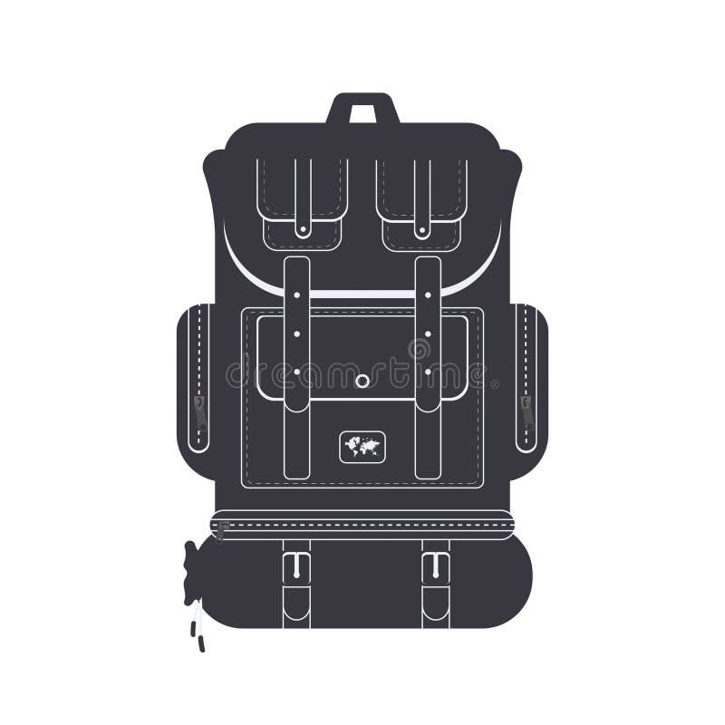 Backpack Black Icon, Concept Illustration, Vector Flat Symbol, Glyph ...