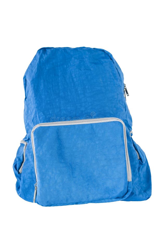 Blue canvas backpack stock image. Image of carry, journey - 25043259