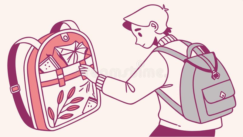 Backpack with Books Spilling Out School Overload Education Challenge ...