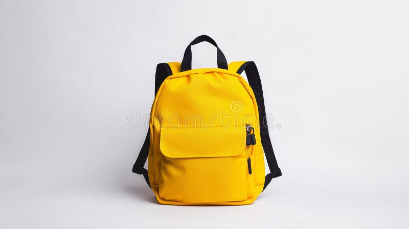 The Backpack is Bright Yellow and Designed To Carry Books and Other ...
