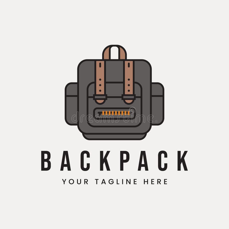 Backpack Cartoon Color Logo Vector Template Illustration Design Stock ...