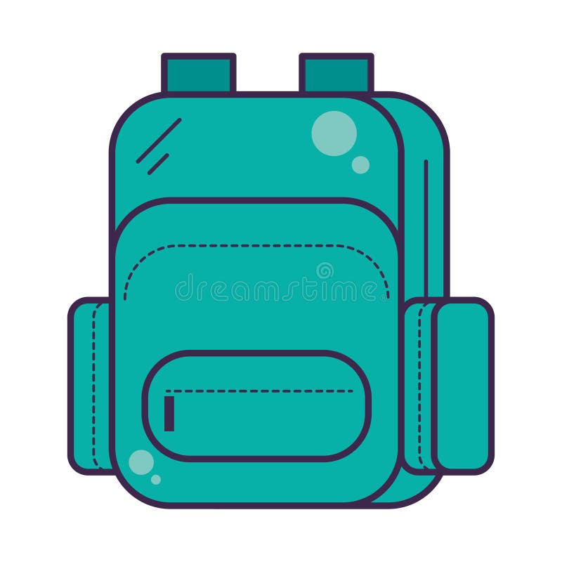 Backpack cartoon icon stock vector. Illustration of icon - 250365924