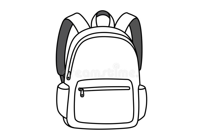 Backpack clipart easy stock illustration. Illustration of container ...