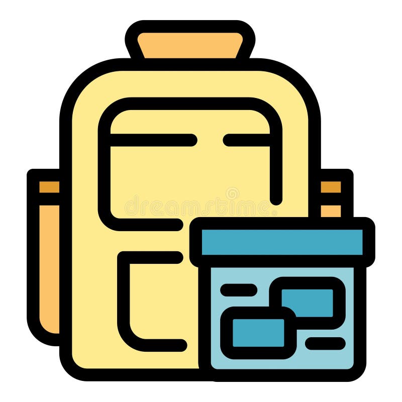Backpack Container Icon Vector Flat Stock Vector - Illustration of ...