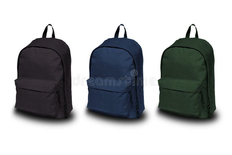 Backpack Design Front and Back Set. Stock Illustration - Illustration ...