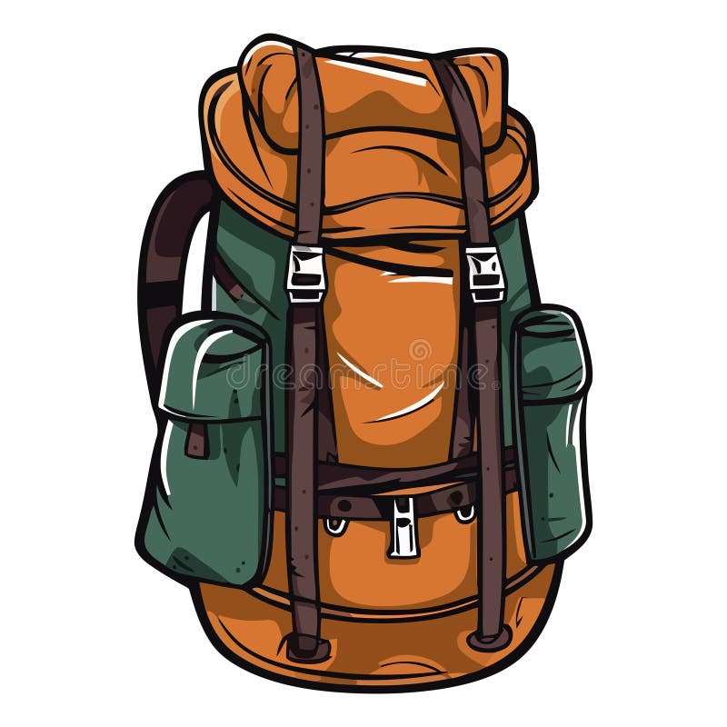 Backpack Design Illustration Stock Vector - Illustration of walking ...