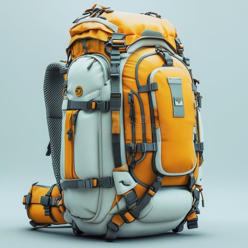 Backpack Designed for Outdoor Adventures Featuring a Vibrant Color ...