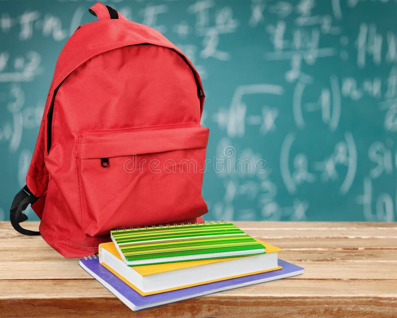Backpack stock image. Image of group, book, objects, backpack - 60893457