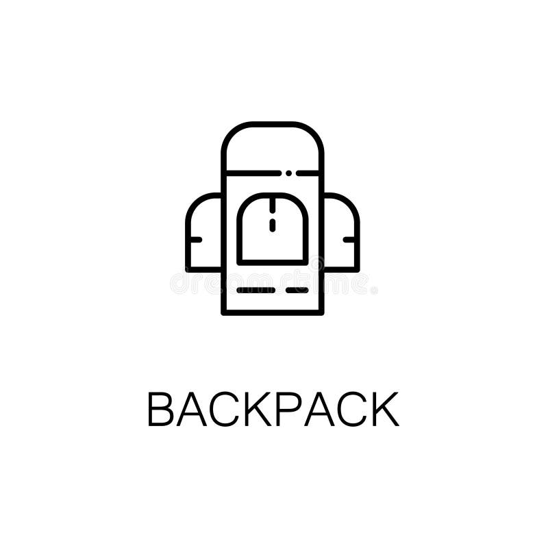 Backpack Flat Icon or Logo for Web Design. Stock Vector - Illustration ...