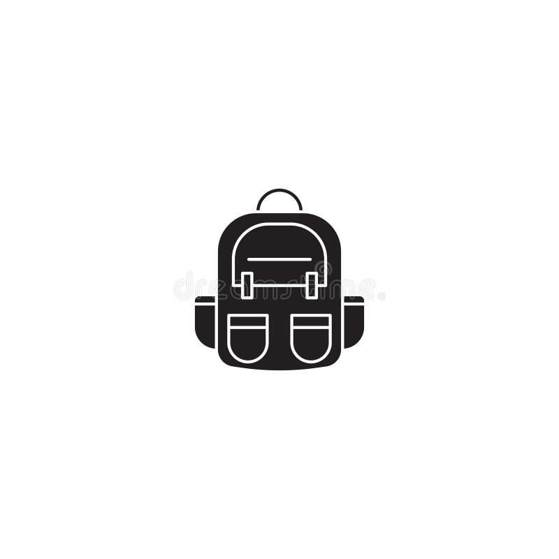 Backpack Glyph Icon. Glyph Style Sign for Mobile Concept and Web Design ...