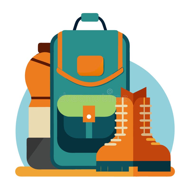A Backpack and Hiking Boots. Symbolizing Readiness for Outdoor ...