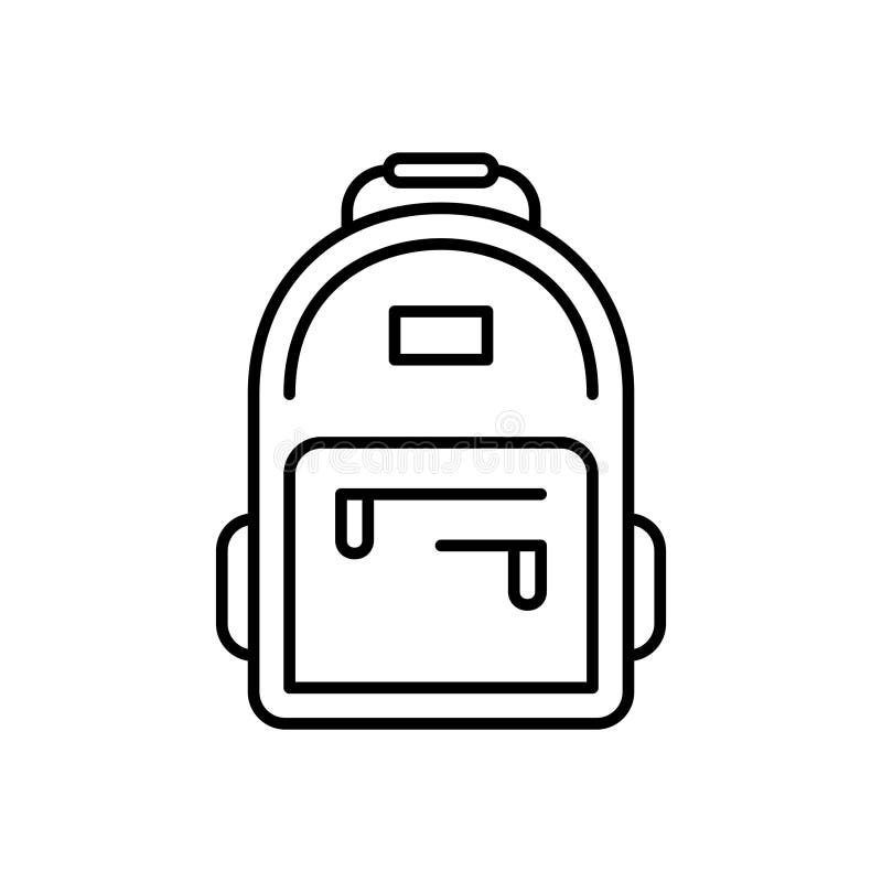Backpack icon, flat style stock vector. Illustration of blanket - 78688147