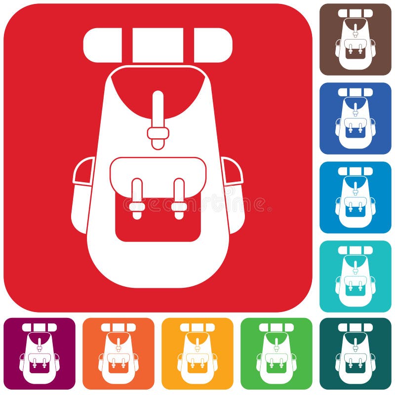Backpack icon illustration stock vector. Illustration of education ...