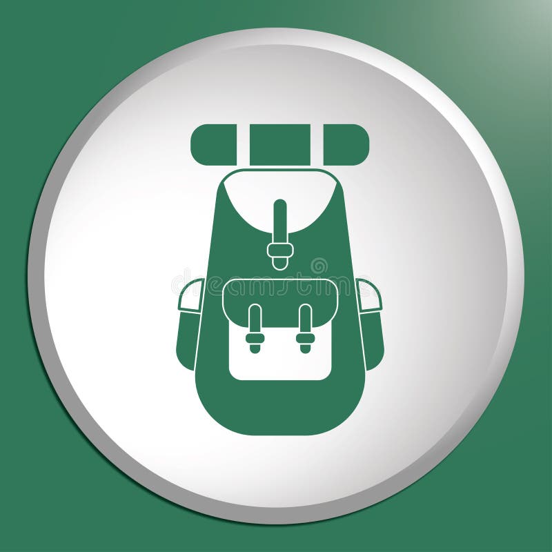 Backpack icon illustration stock vector. Illustration of pack - 95284950