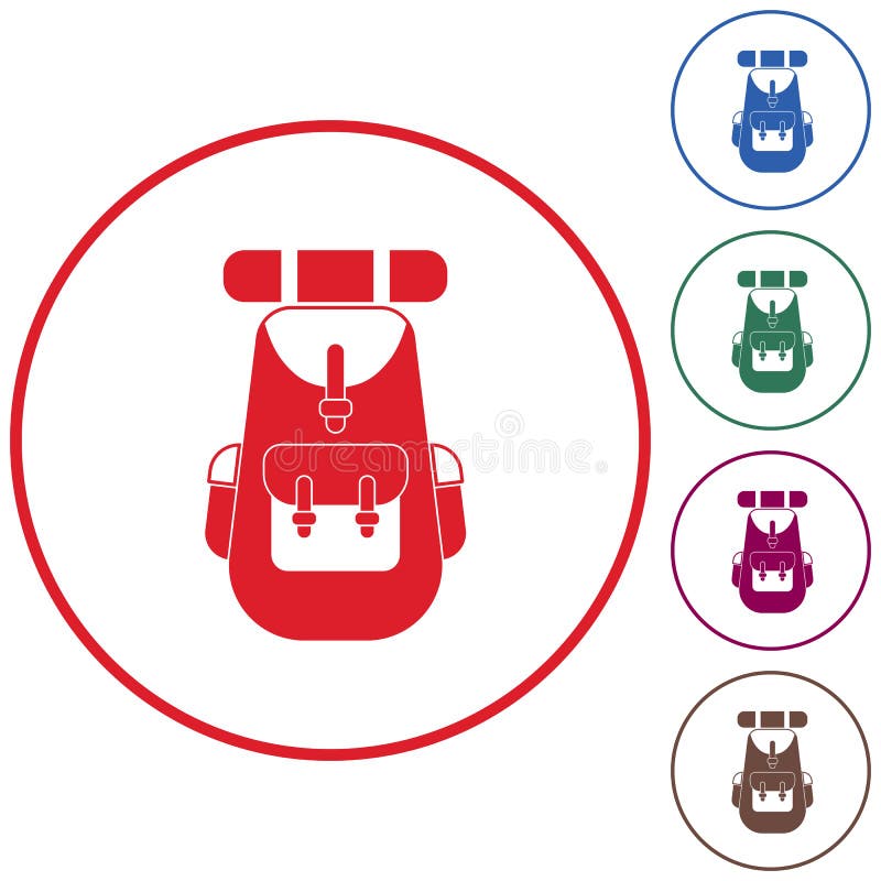 Backpack icon illustration stock vector. Illustration of back - 95489718