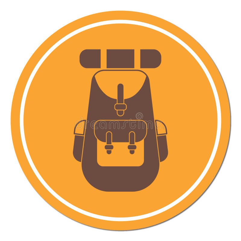 Backpack icon illustration stock vector. Illustration of back - 119555599