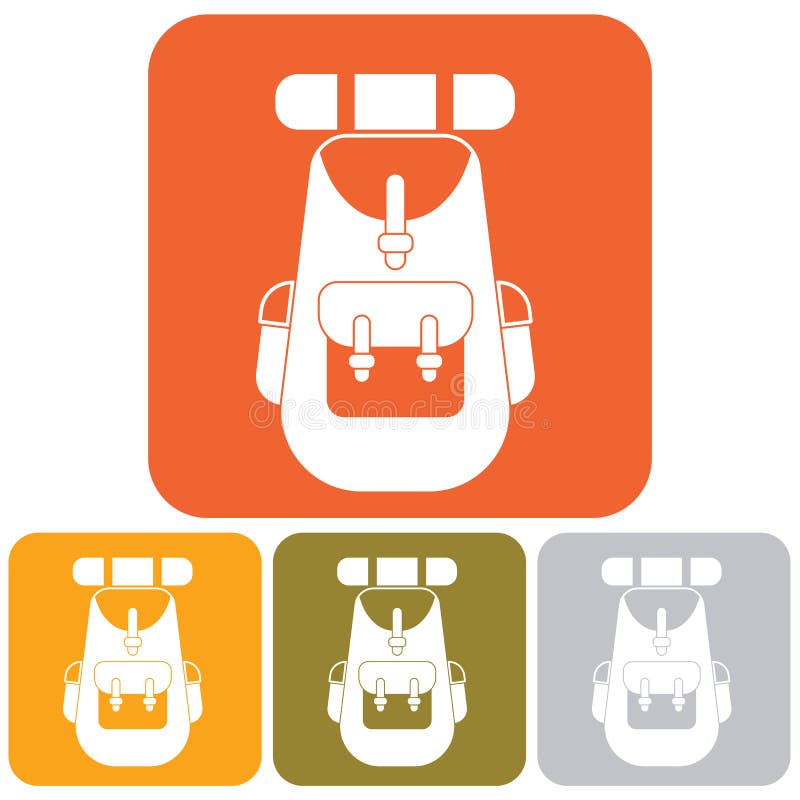 Backpack icon illustration stock vector. Illustration of equipment ...