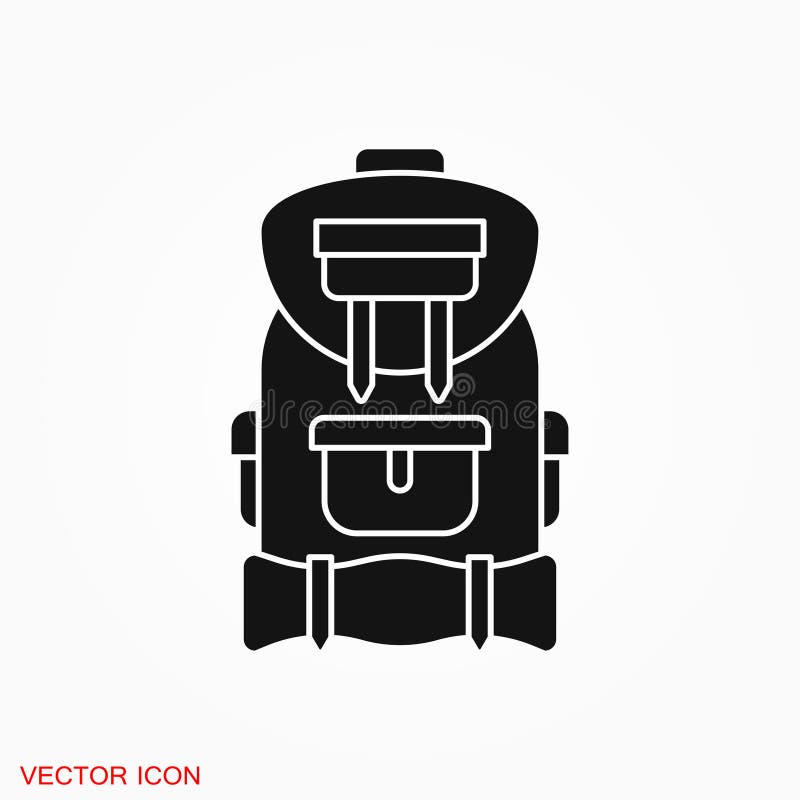 Backpack Icon Logo, Illustration, Vector Sign Symbol for Design Stock ...
