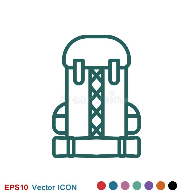 Backpack Icon Logo, Illustration, Vector Sign Symbol for Design Stock ...