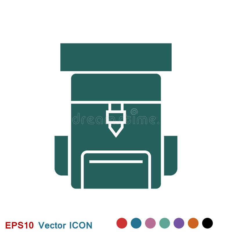 Backpack Icon Logo, Illustration, Vector Sign Symbol for Design Stock ...