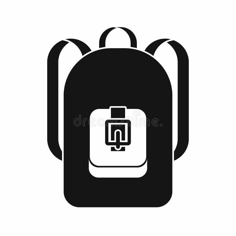 Backpack Icon, Simple Style Stock Vector - Illustration of object, icon ...