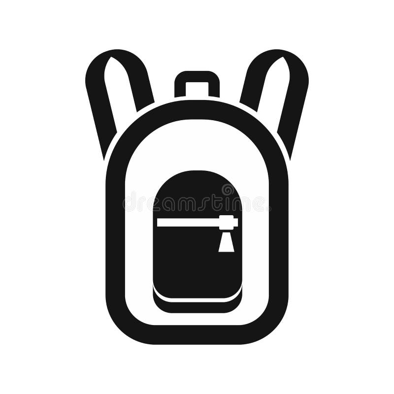 Backpack Icon In Simple Style Stock Vector - Illustration of camp ...