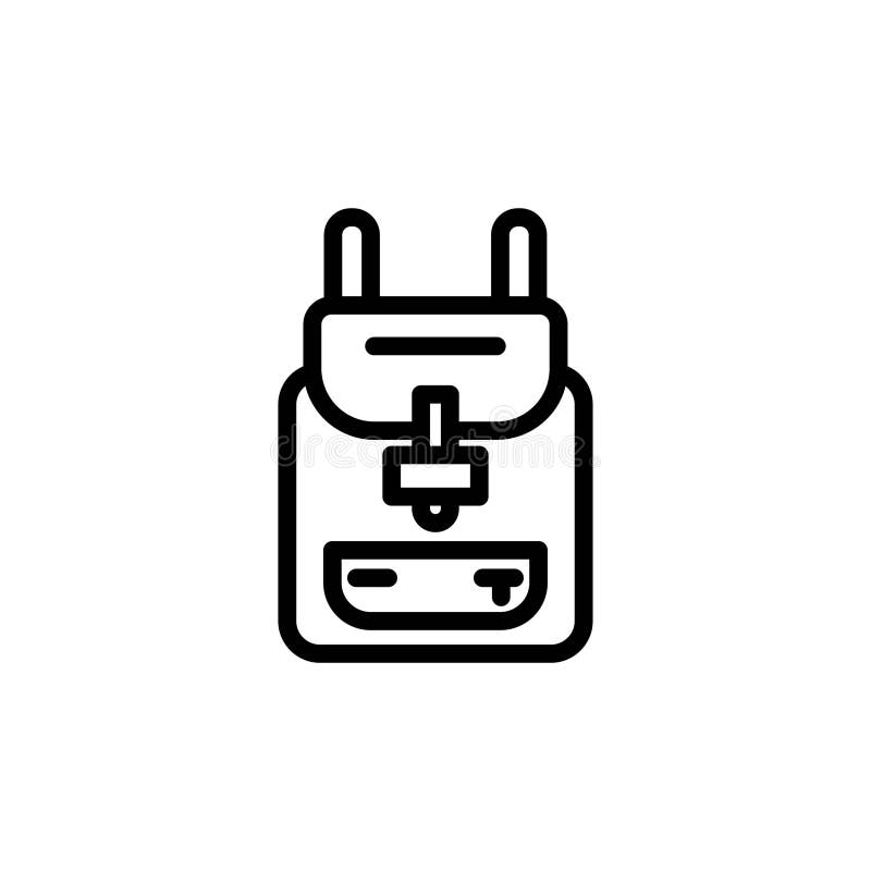 Backpack Icon in Trendy Line Style Design. Vector Graphic Illustration ...