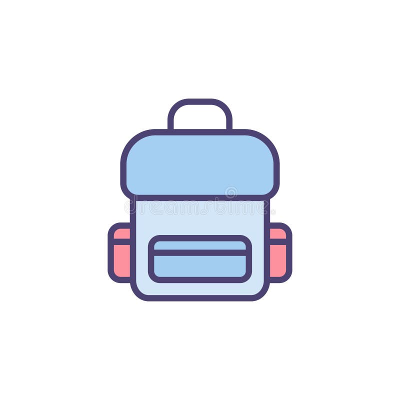 Backpack Flat Vector Icon Sign Symbol Stock Vector - Illustration of ...