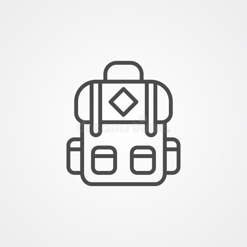 Backpack Vector Icon Sign Symbol Stock Vector - Illustration of fashion ...