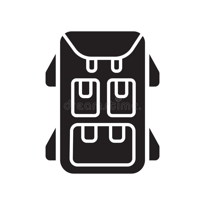 Travel Backpack Vector Linear Icon Isolated on Transparent Background ...