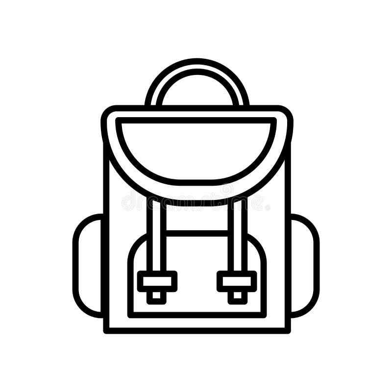 Backpack Icon Vector Sign and Symbol Isolated on White Background ...