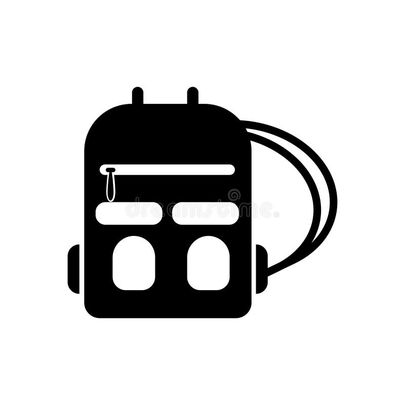 Backpack Icon Vector Sign and Symbol Isolated on White Background ...