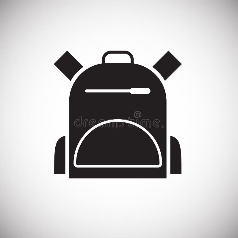 Backpack Icon on White Background for Graphic and Web Design, Modern ...