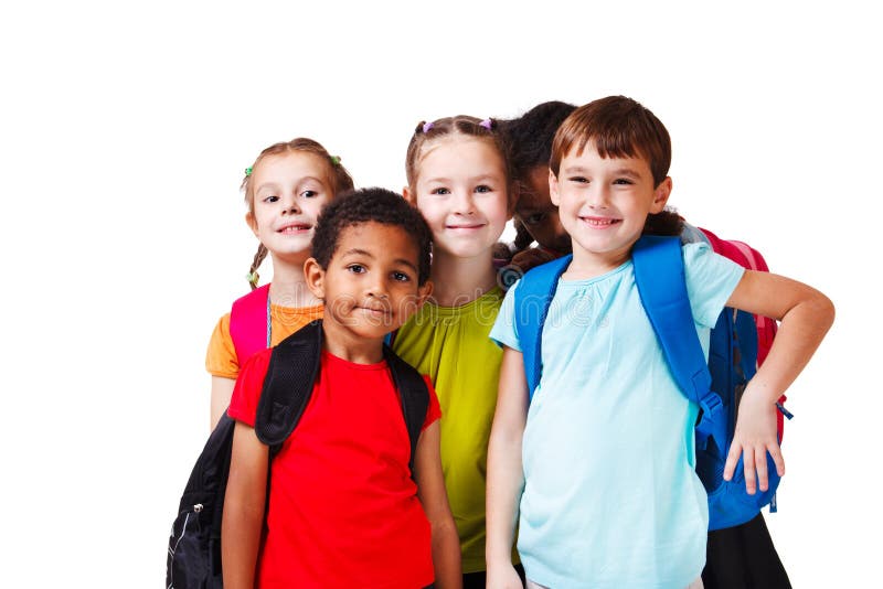 Backpack kids stock image. Image of happy, crowd, happiness - 22115499