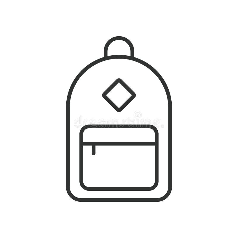 Backpack Line Design. School, Back, Pack, Schoolbag, Bag Icon Vector ...