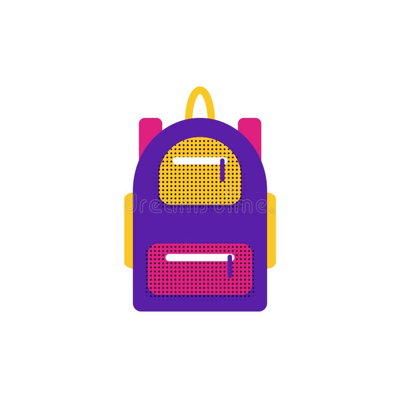 Backpack Line Icon, Flat Vector Logo Illustration Stock Vector ...