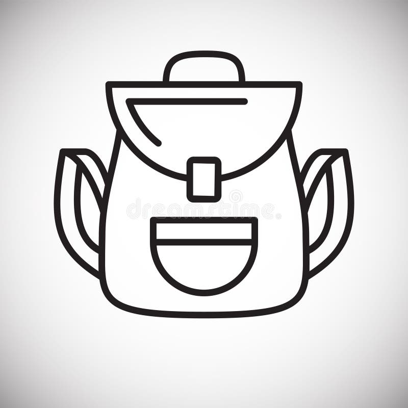 Backpack Line Icon for Graphic and Web Design, Modern Simple Vector ...