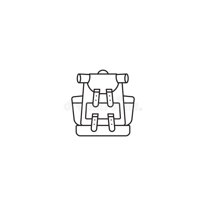 Backpack Line Icon. Linear Style Sign for Mobile Concept and Web Design ...