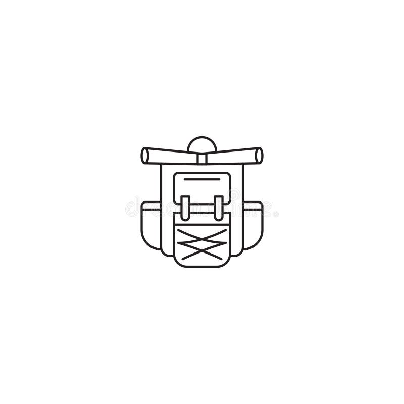 Backpack Line Icon. Linear Style Sign for Mobile Concept and Web Design ...
