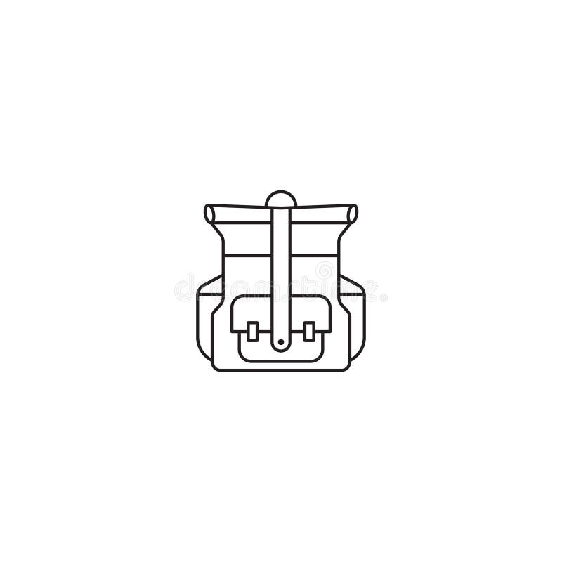 Backpack Line Icon. Linear Style Sign for Mobile Concept and Web Design ...