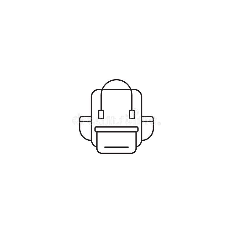 Backpack Line Icon. Linear Style Sign for Mobile Concept and Web Design ...