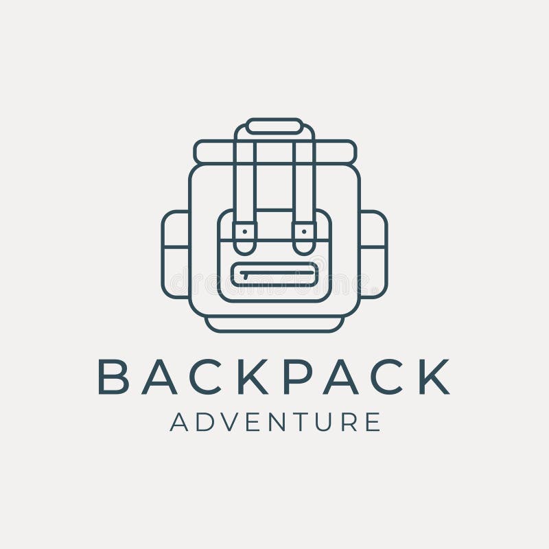 Backpack Line Logo Vector Template Illustration Design Stock Vector ...